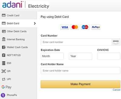 Adani Electricity Bill Payment Online - अडानी बिल डाउनलोड व पेमेंट